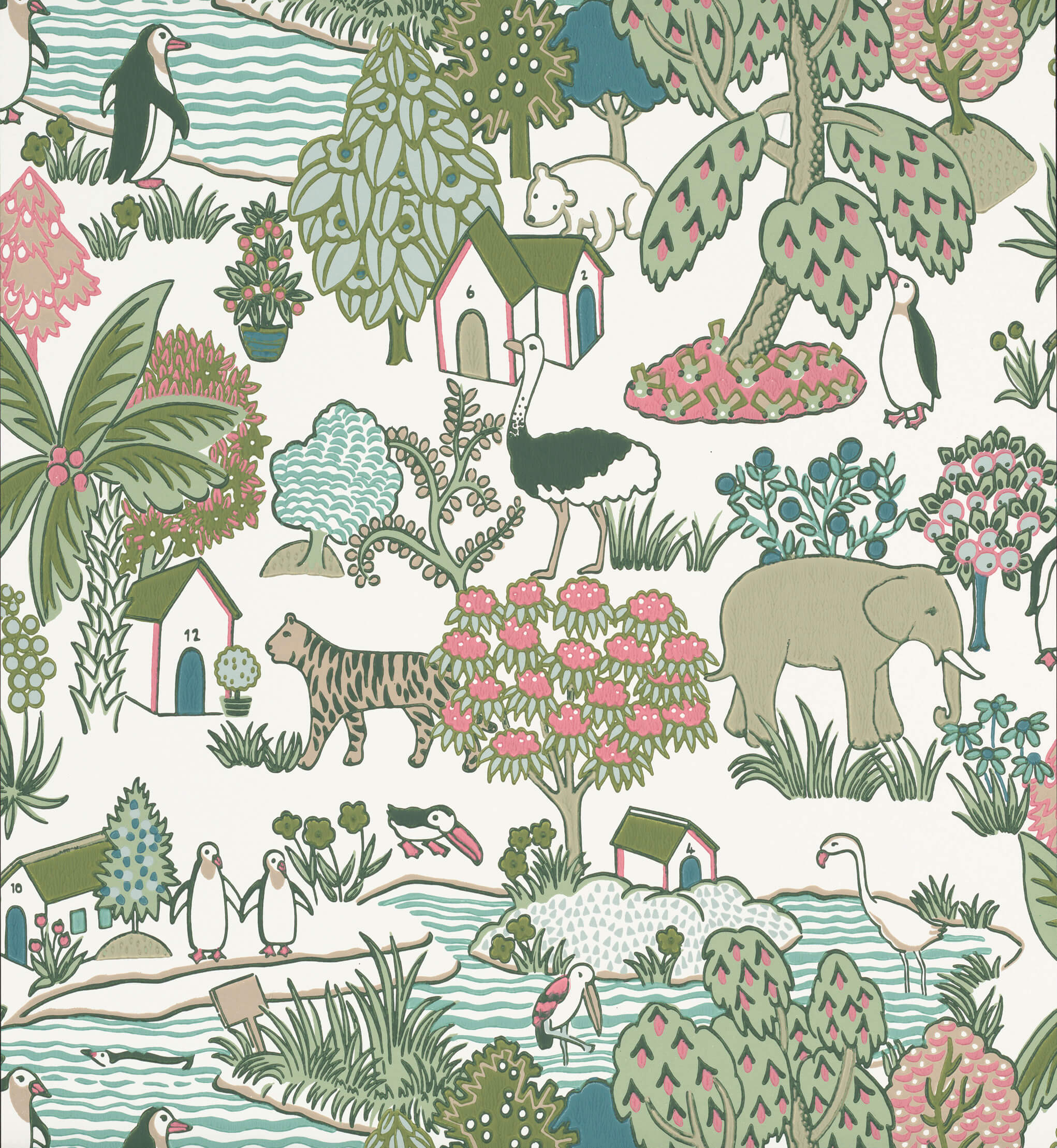 Animal Kingdom - Puck wallpaper | Storybook | Little Greene Paint Company