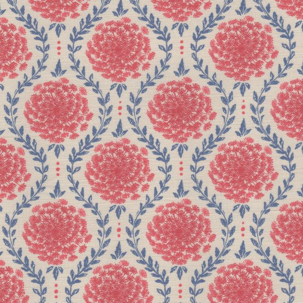 Lace Flower - Red Stone fabric | Halstock Garden - Milton Fabrics | Meg ...