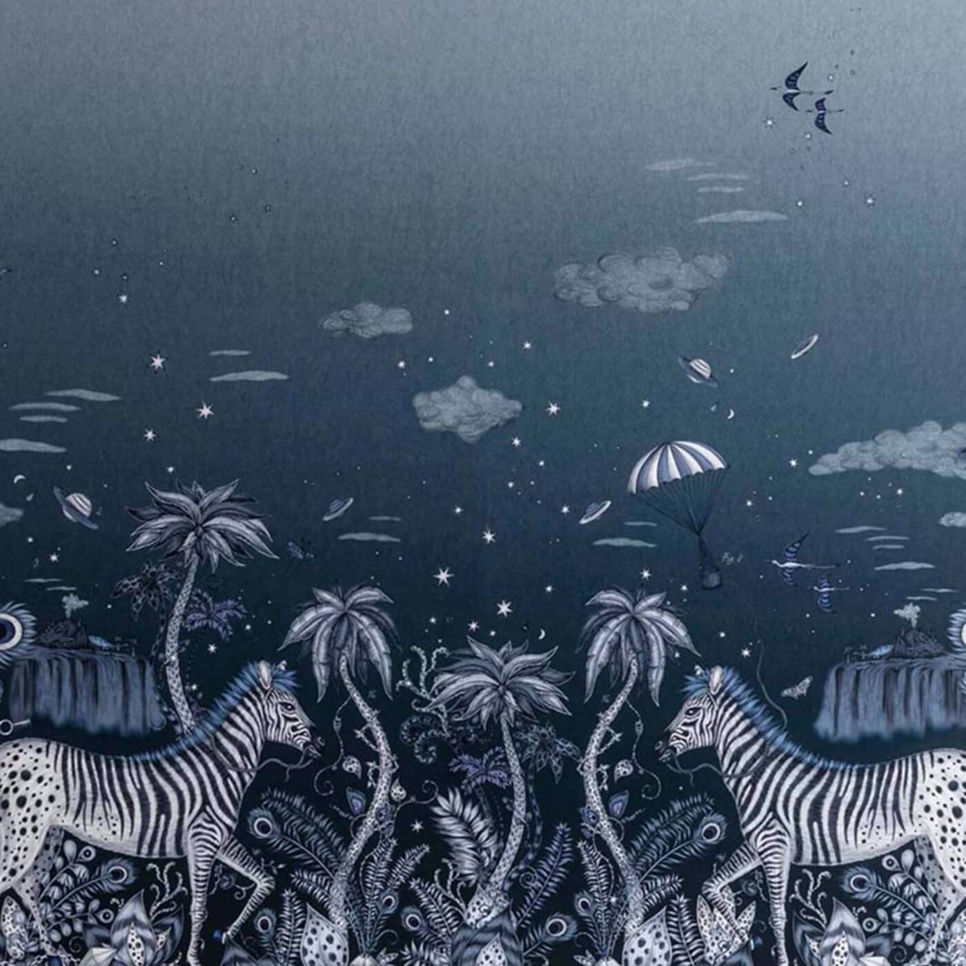 Lost Adventure - Midnight wallpaper | Mythica Wallpapers | Clarke & Clarke