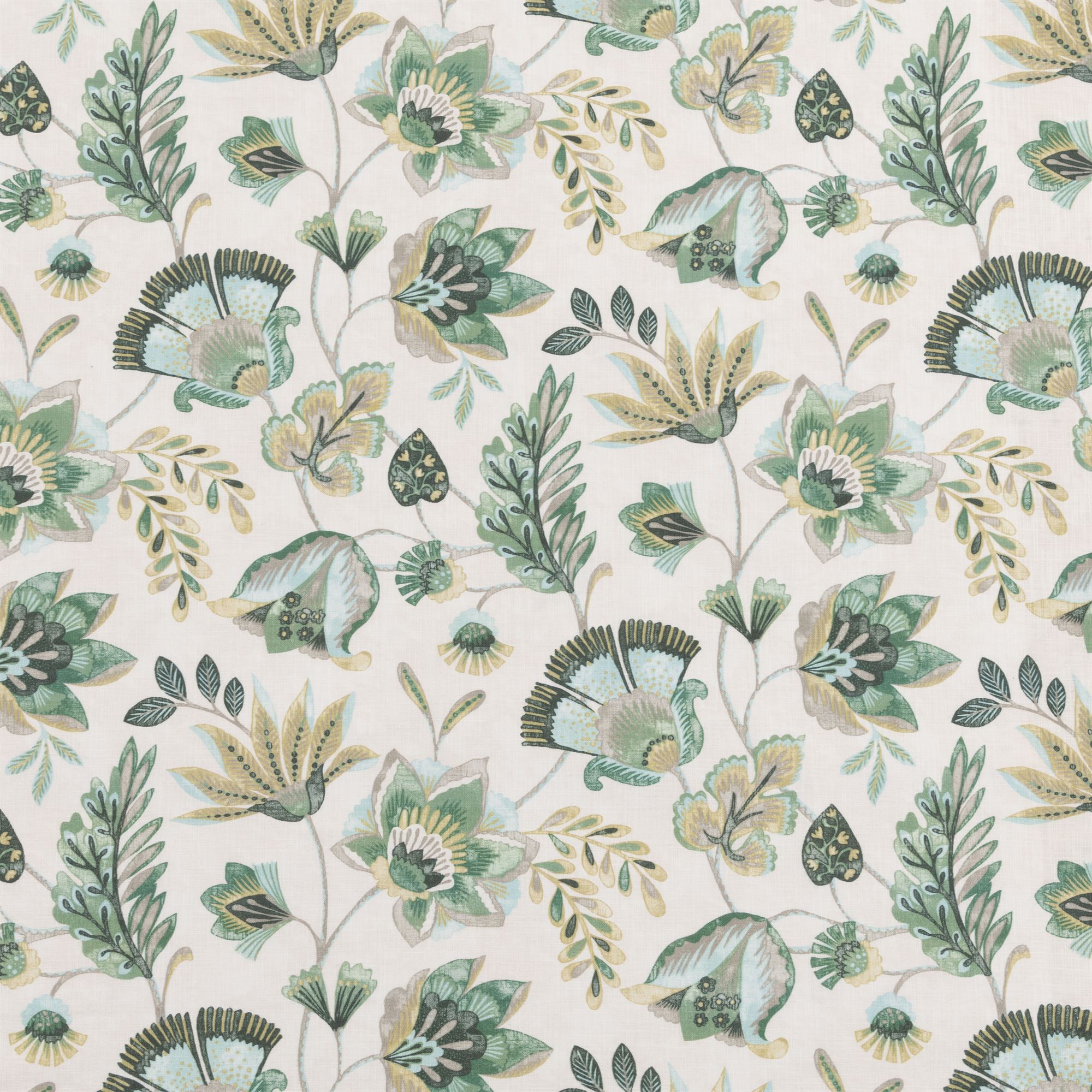 Lotus - Fern fabric | Papyrus | Beaumont Textiles