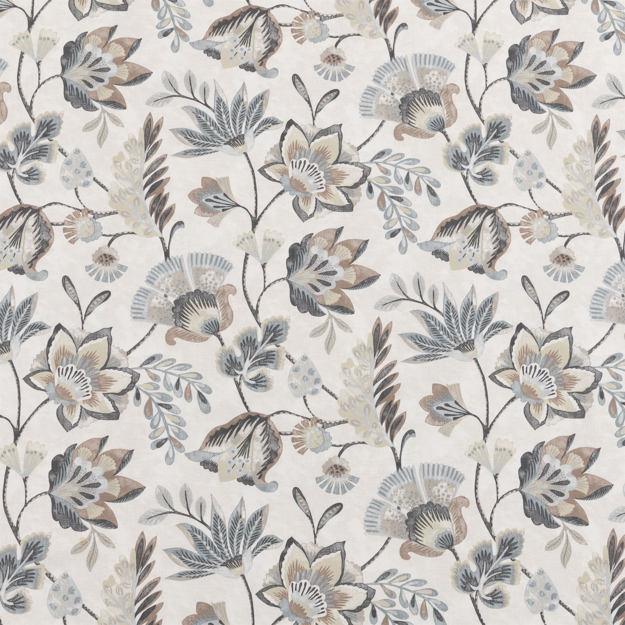 Lotus - Slate fabric | Papyrus | Beaumont Textiles
