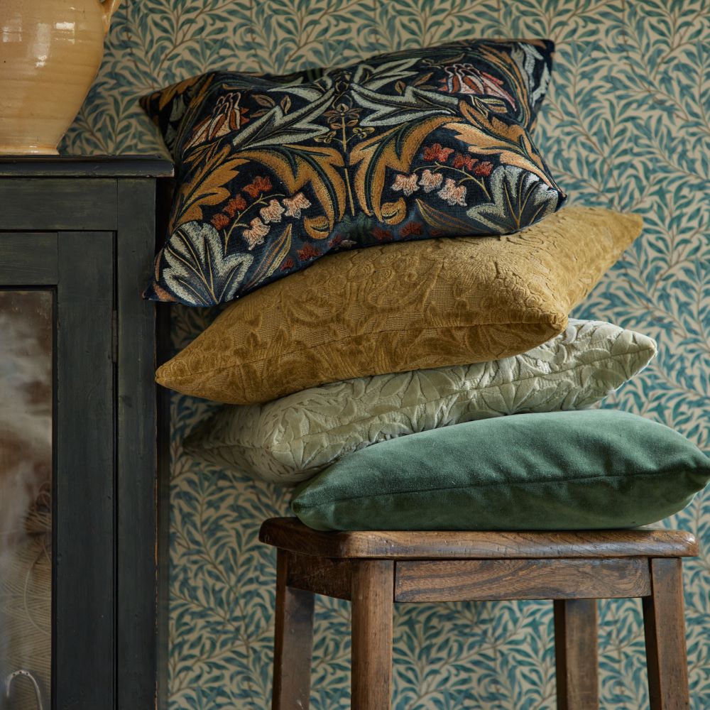Sunflower Caffoy Velvet - Sussex Rush fabric | Wardle Velvets | Morris & Co