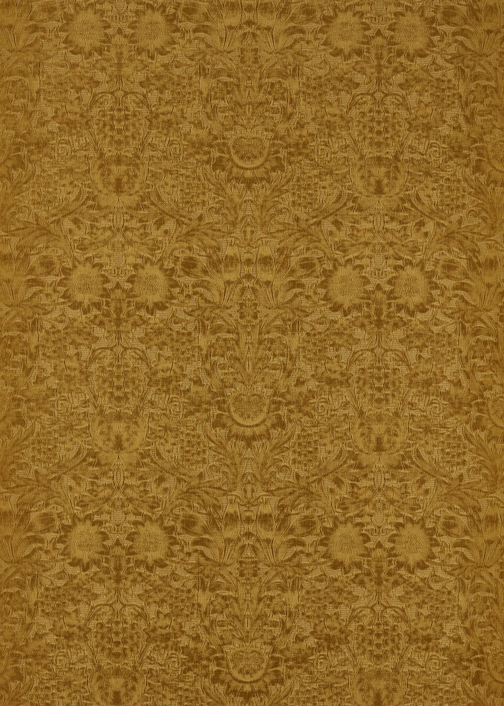 Sunflower Caffoy Velvet - Sussex Rush fabric | Wardle Velvets | Morris & Co