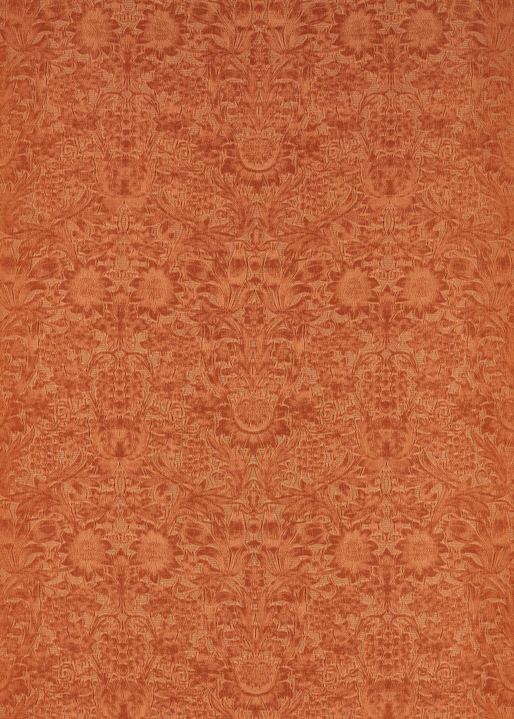 Sunflower Caffoy Velvet - Redhouse fabric | Wardle Velvets | Morris & Co