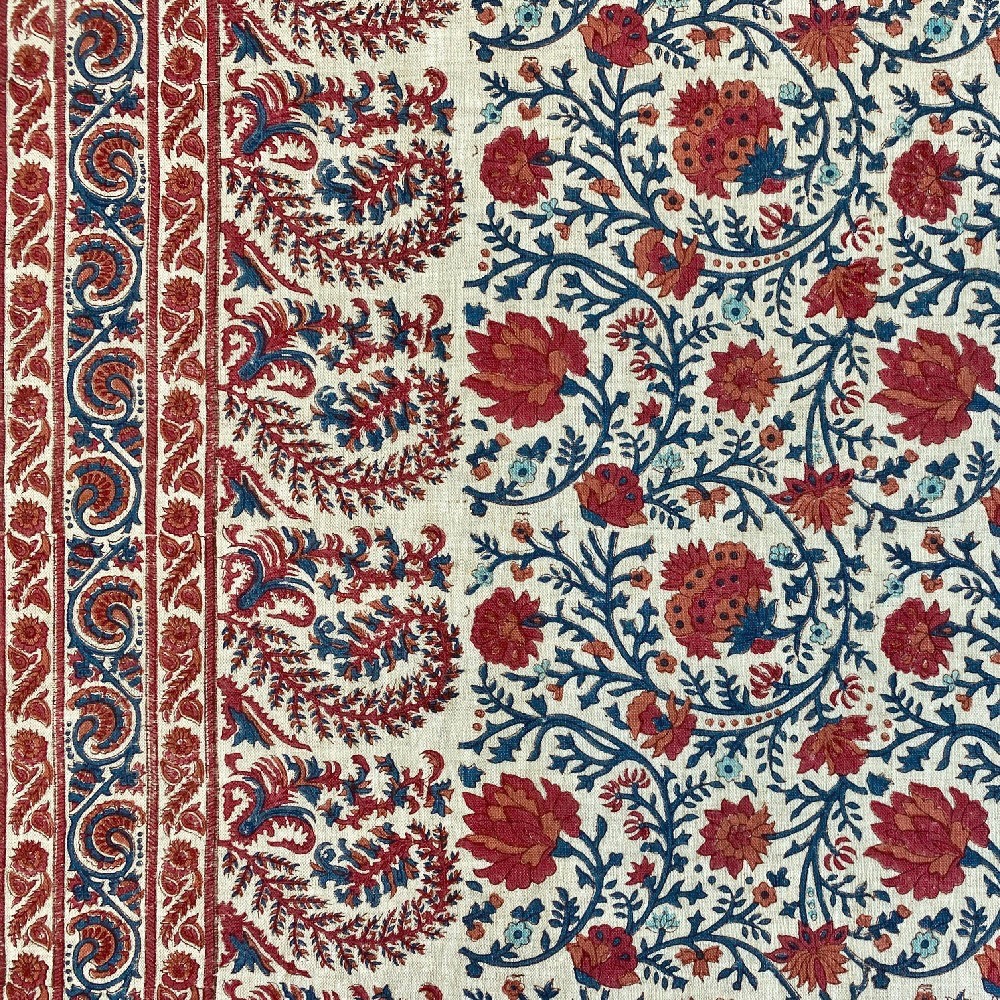 Mallow Border - Bordeaux fabric | Stitch & Block | Ian Sanderson