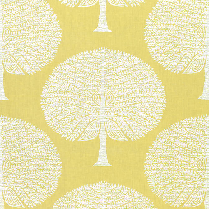 Mulberry Tree - Yellow fabric | Ceylon Fabrics | Thibaut