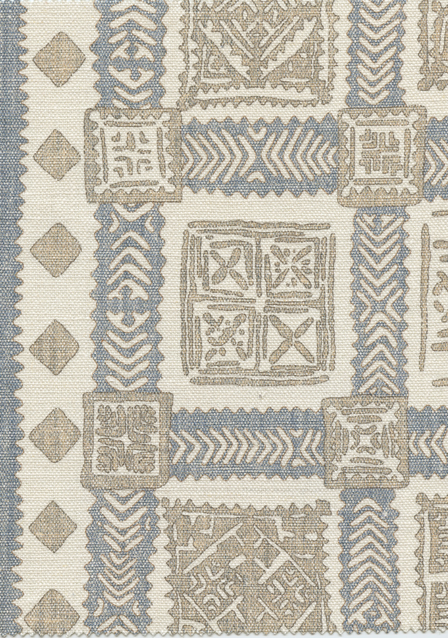 Palmyra - Blue/Sand fabric | Eastern Promise | Lewis & Wood