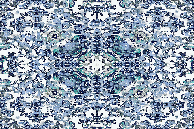 Prism - Blue fabric | Contemporary Velvets | Utopia