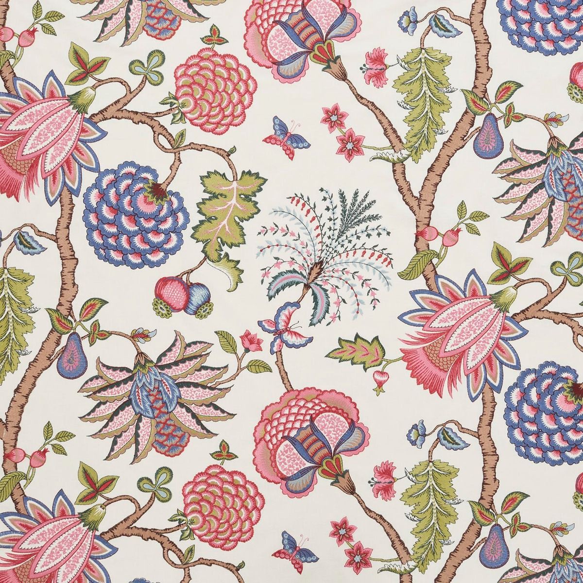 Palampore - Carmine fabric | Tree of Life | iLiv