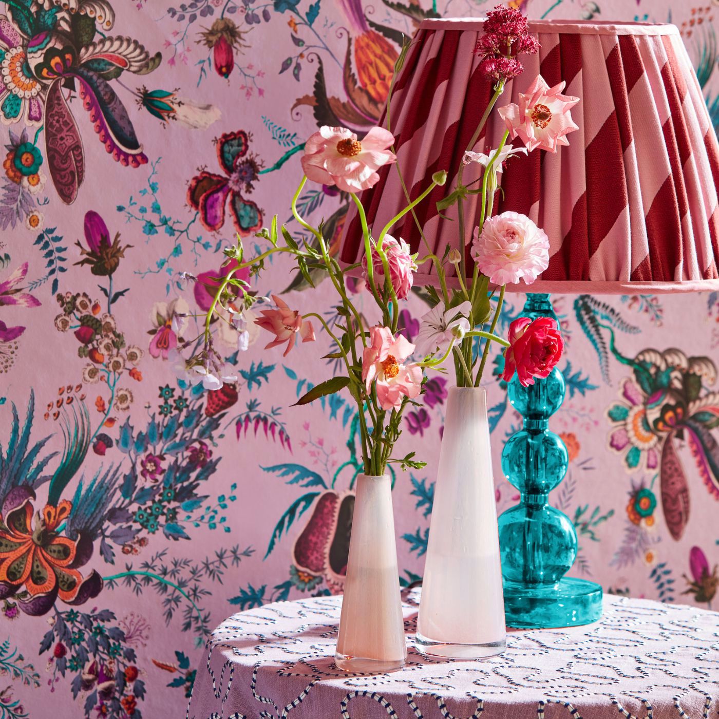 Paper Straw Stripe - Ruby/Rose fabric | Harlequin X Sophie Robinson ...