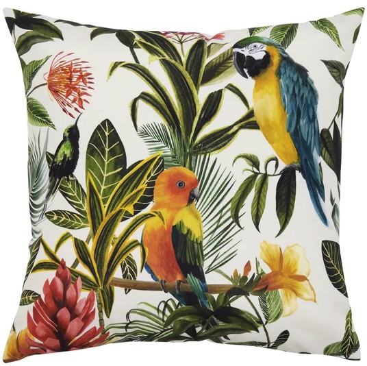 Riva Home Evans Lichfield - Parrots Outdoor Cushion - Multi/Teal ...