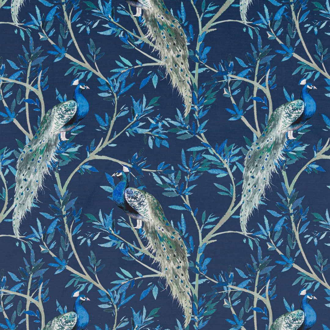 Peacock - Indigo fabric | Sunset | Beaumont Textiles