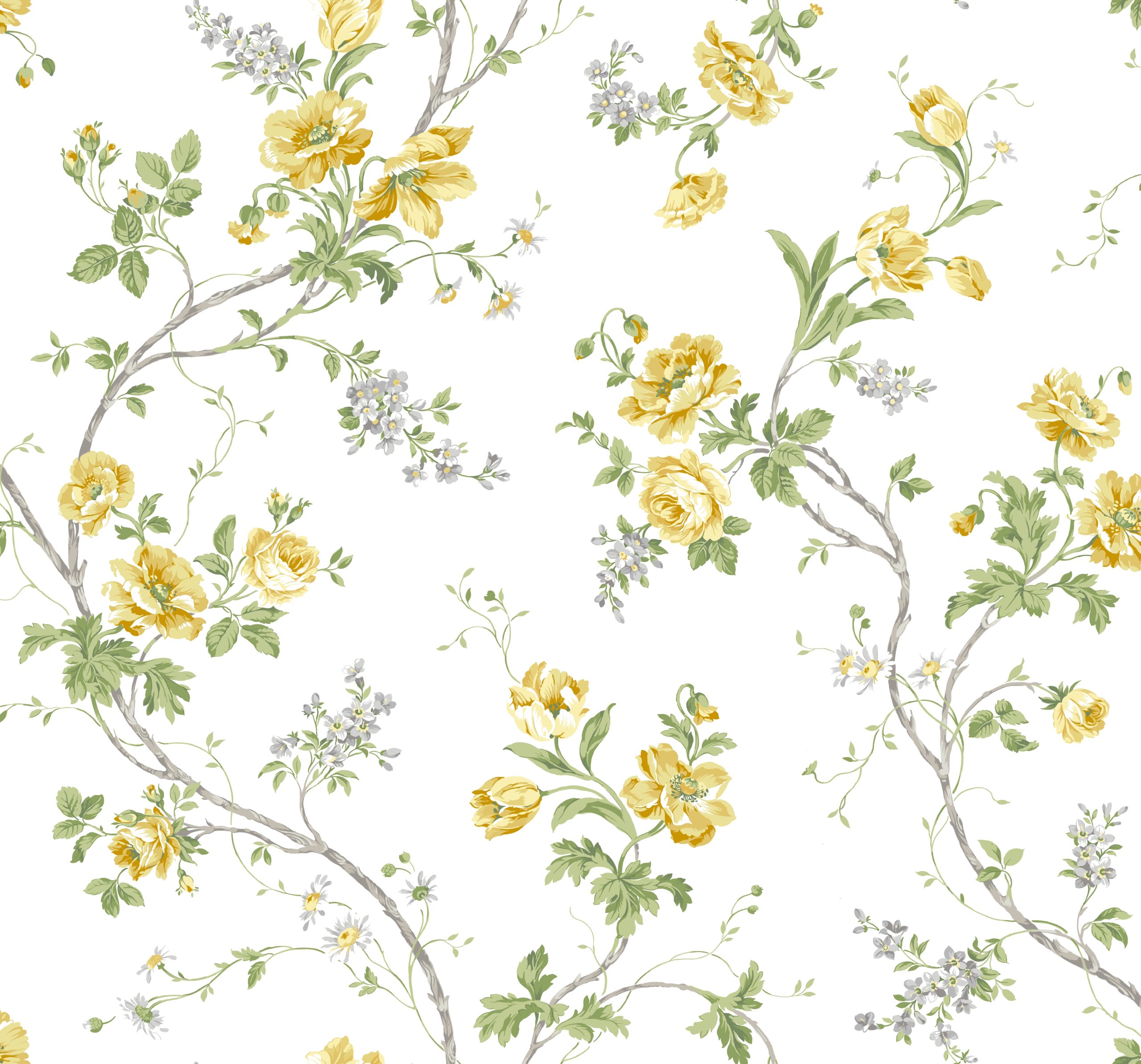 Perryvale - Gold wallpaper | Spring Garden Wallpaper | The Design Archives