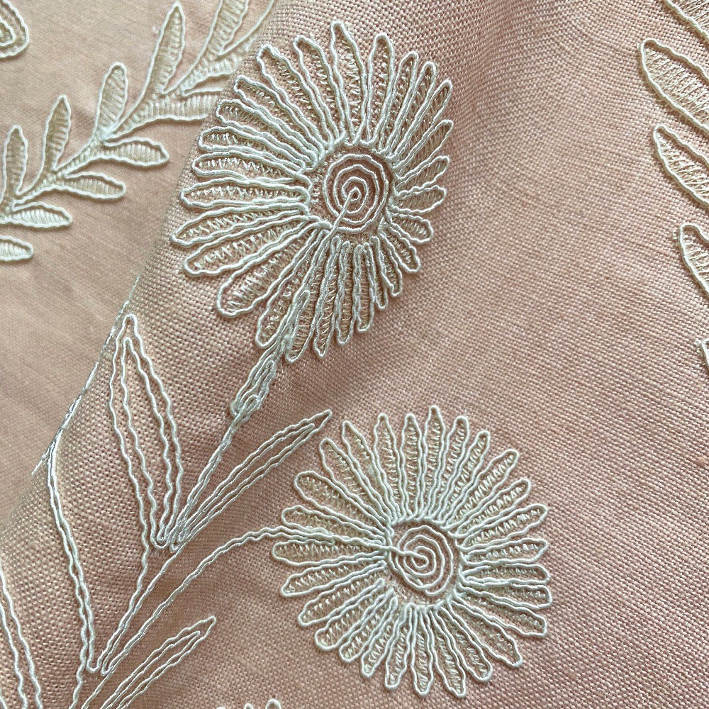 Persian Daisy - Ballet Pink fabric | Stitch & Block | Ian Sanderson