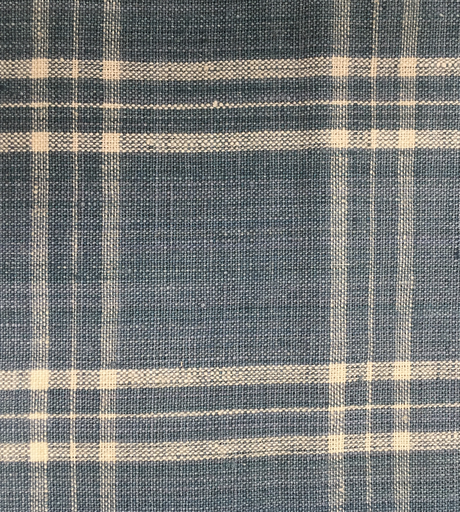 Peverell Check - Denim fabric | Appleshaw | Ian Sanderson