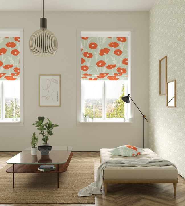 Poppy Pop - Sage / Poppy fabric | Garden of Eden Fabric | Scion