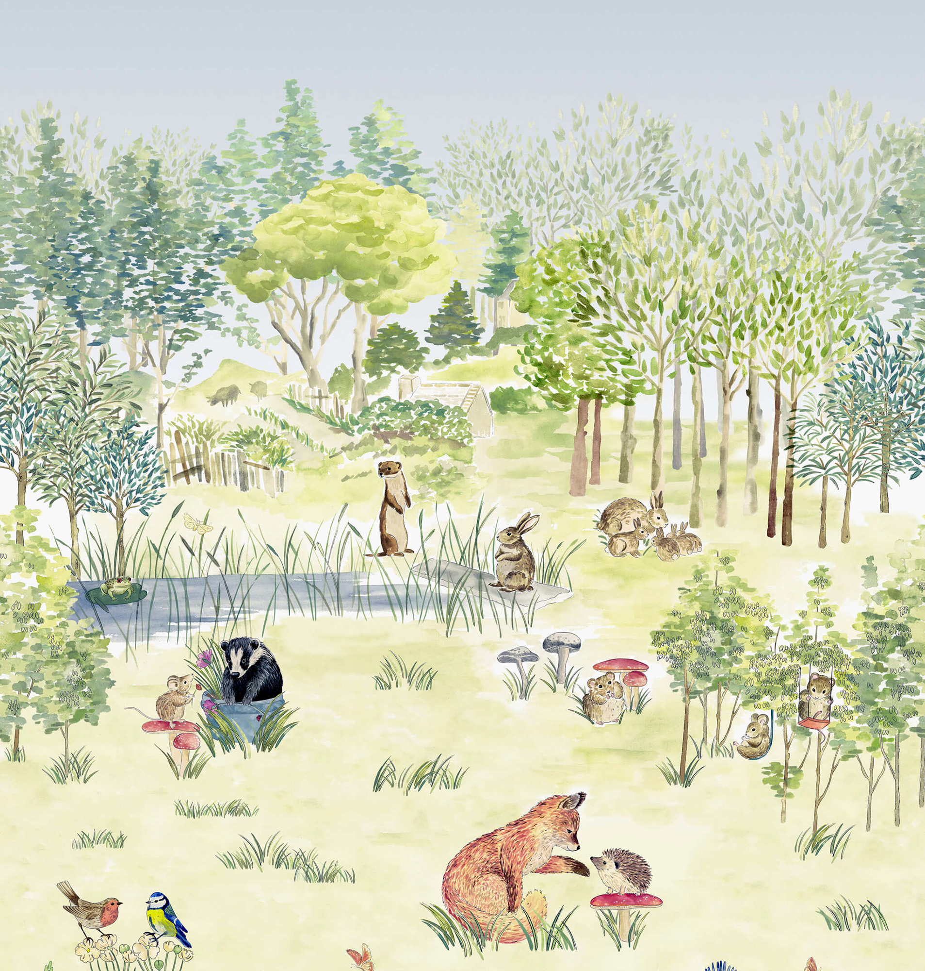 Potter's Woodland - Spring wallpaper | Storybook | Little Greene Paint ...