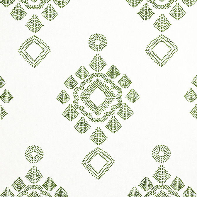 Province Medallion - Spruce fabric | Montecito | Thibaut