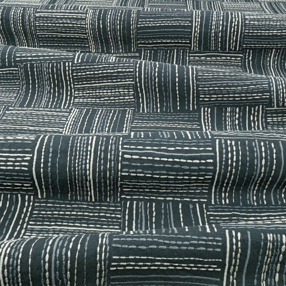 Sandtrace - Indigo fabric | Eclectic Embroideries | Mark Alexander