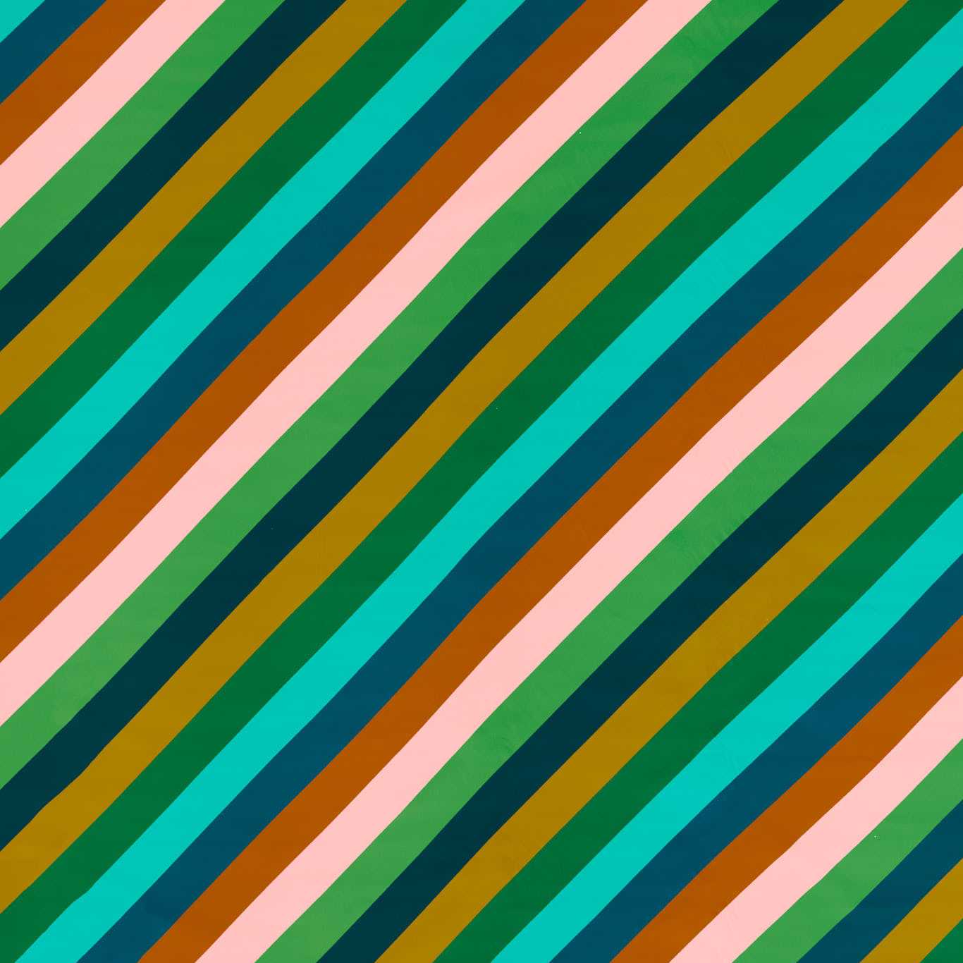 Sherbet Stripe - Emerald/Amber/Rose fabric | Harlequin X Sophie ...