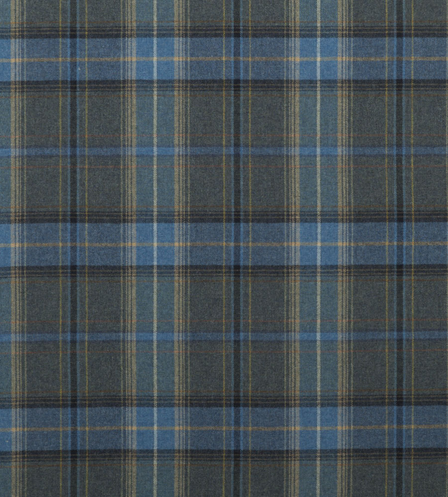 Shetland Plaid - Blue fabric | Mulberry Wools | Mulberry Home