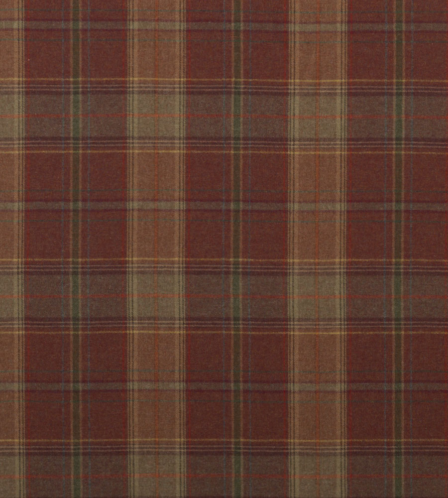 Shetland Plaid - Russet fabric | Mulberry Wools | Mulberry Home