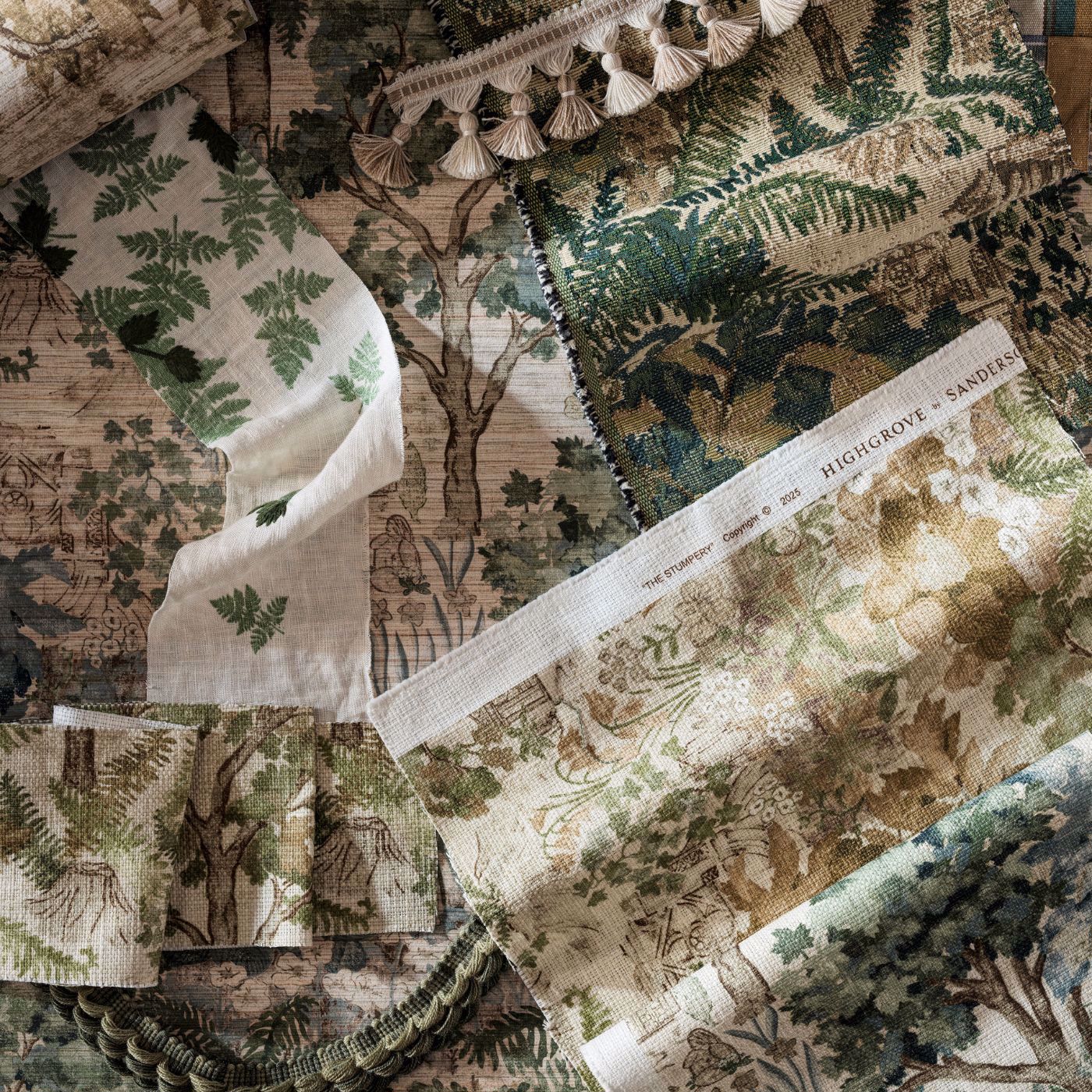 Stumpery Tapestry - Fern fabric | Highgrove Fabric | Sanderson