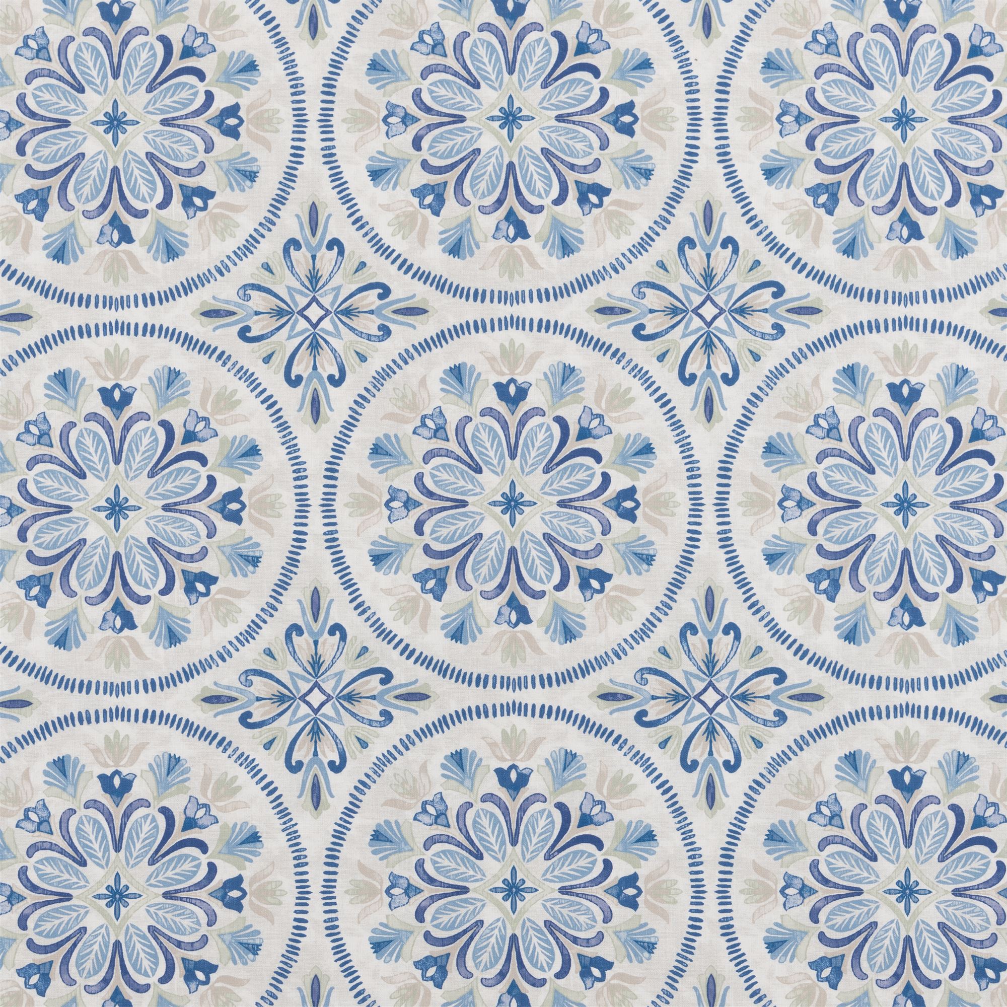 Tamarix - Sapphire fabric | Papyrus | Beaumont Textiles