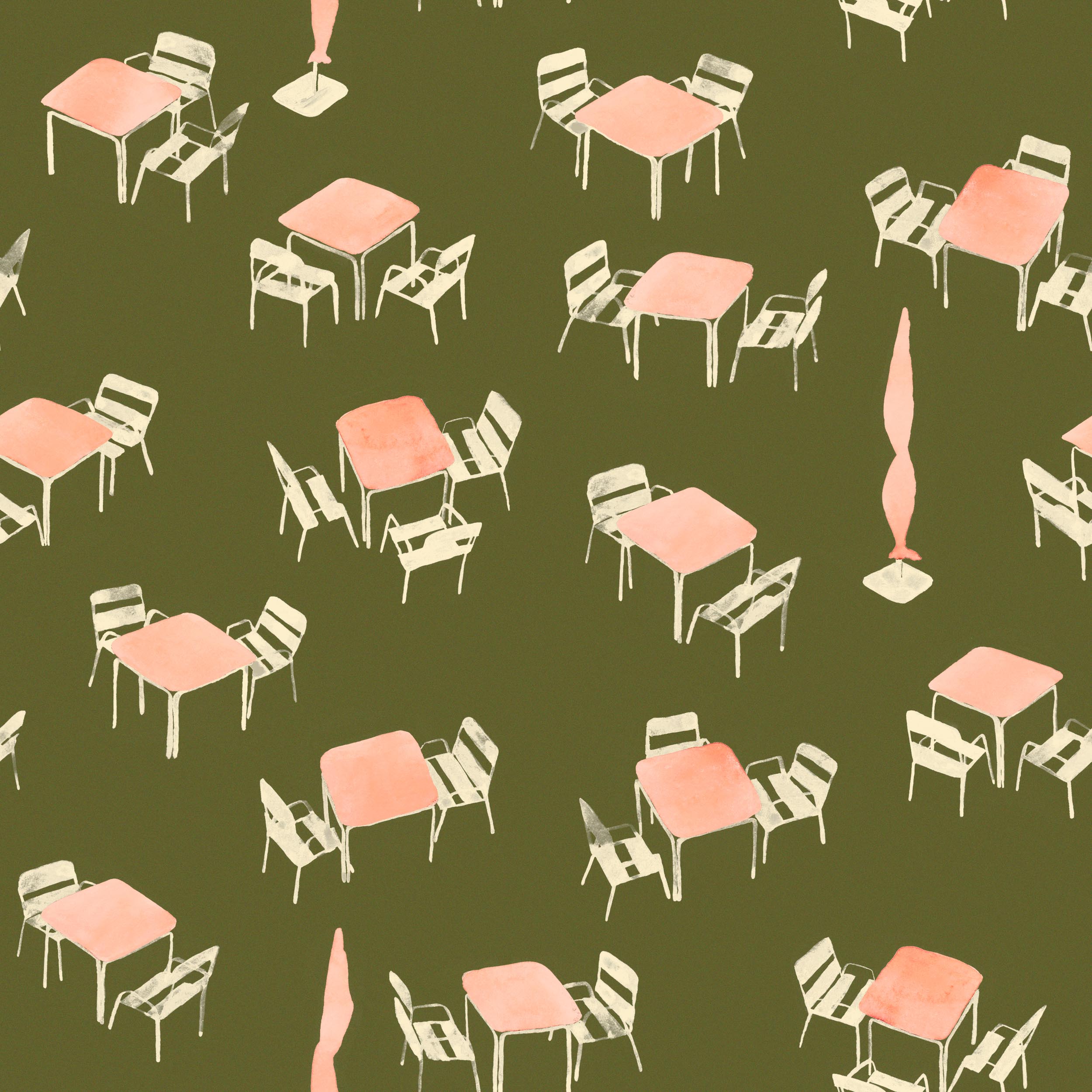 Terraceo - Green wallpaper | Solera | Tres Tintas