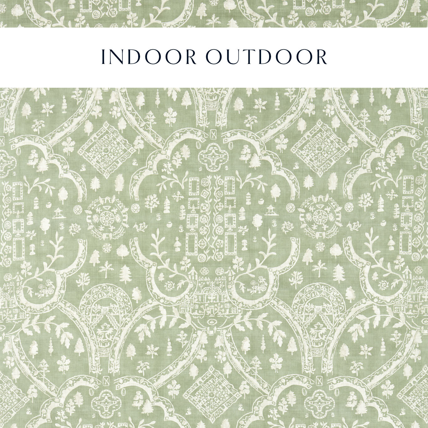 Topiary View - Thyme fabric | Highgrove Fabric | Sanderson