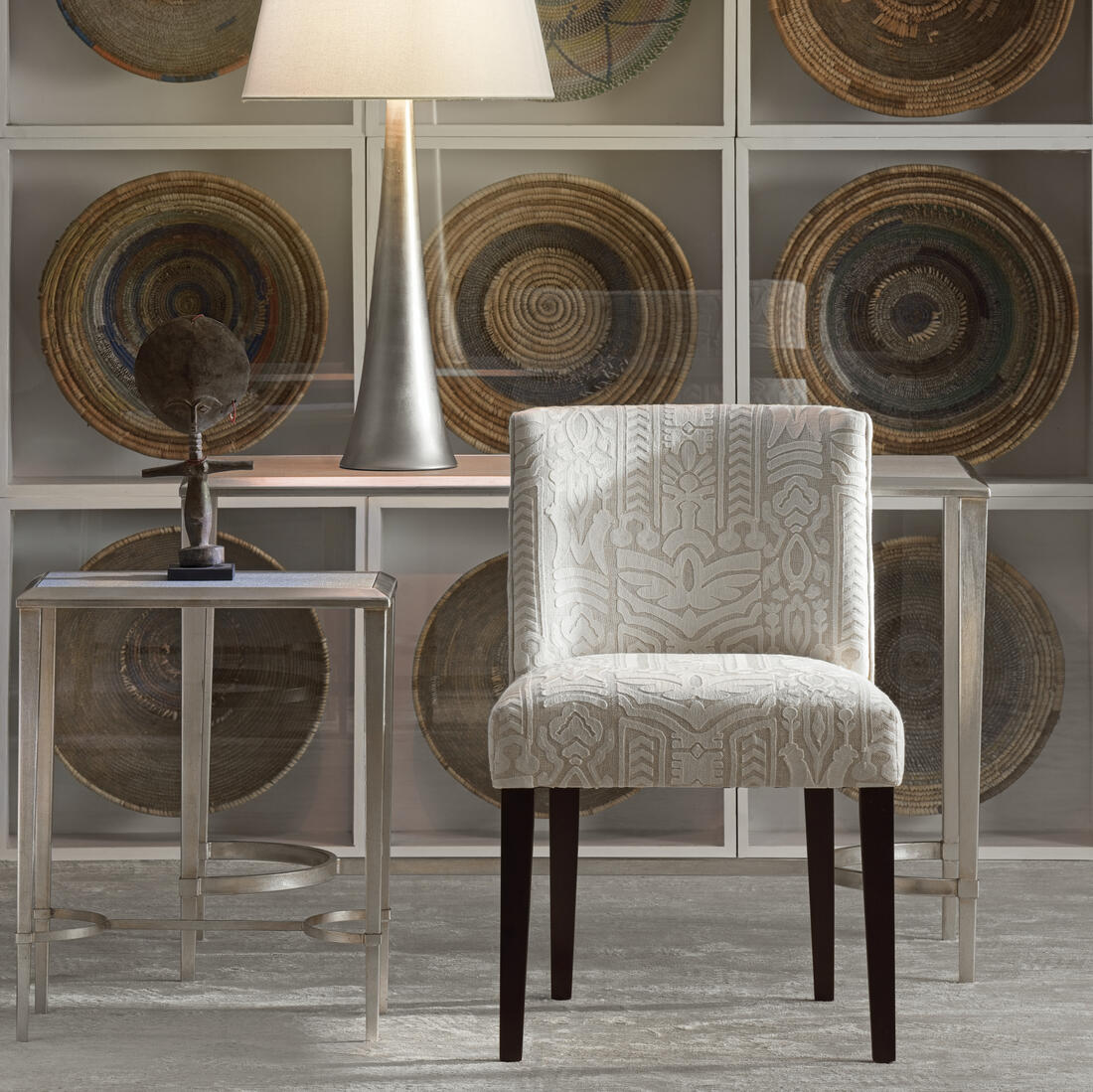 Totem Linen - Ivory fabric | Folklaw | Andrew Martin