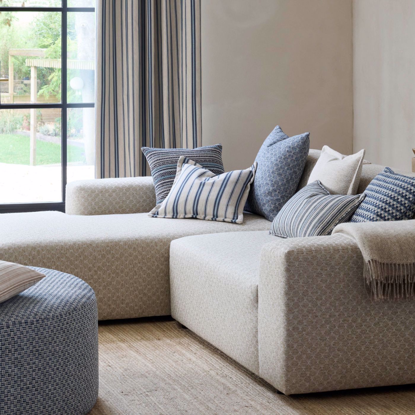 Trelica - Denim fabric | Evora | Clarke & Clarke