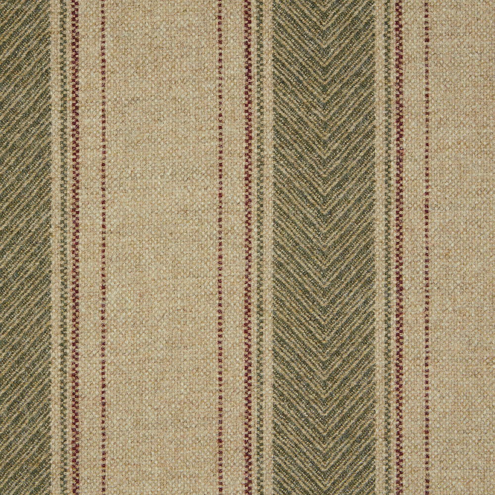 Regency - Natural/Olive fabric | Stripes & Checks | Abraham Moon