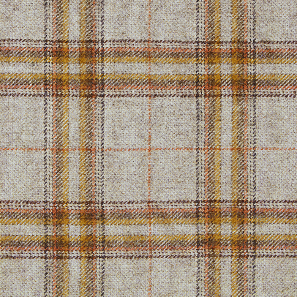 Apsley - Grey/Ochre fabric | Stripes & Checks | Abraham Moon