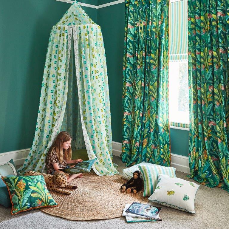 Tumble Tuft - Rainforest fabric | Picturebook 2 Fabrics | Villa Nova