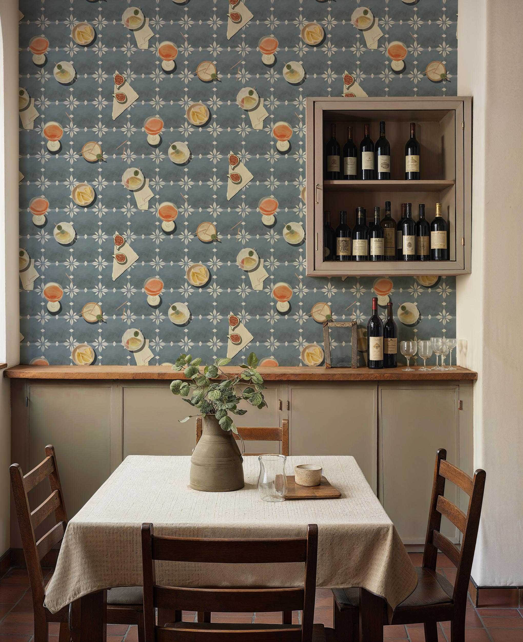 Vermut - Blue wallpaper | Solera | Tres Tintas