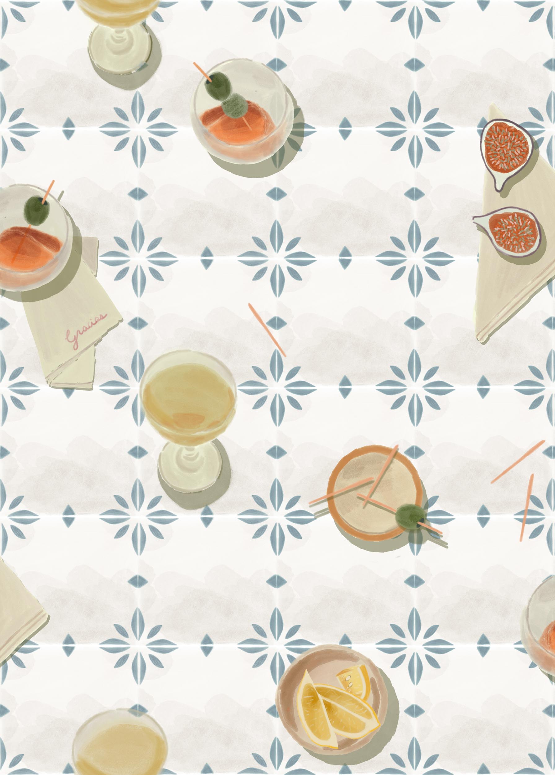 Vermut - White wallpaper | Solera | Tres Tintas