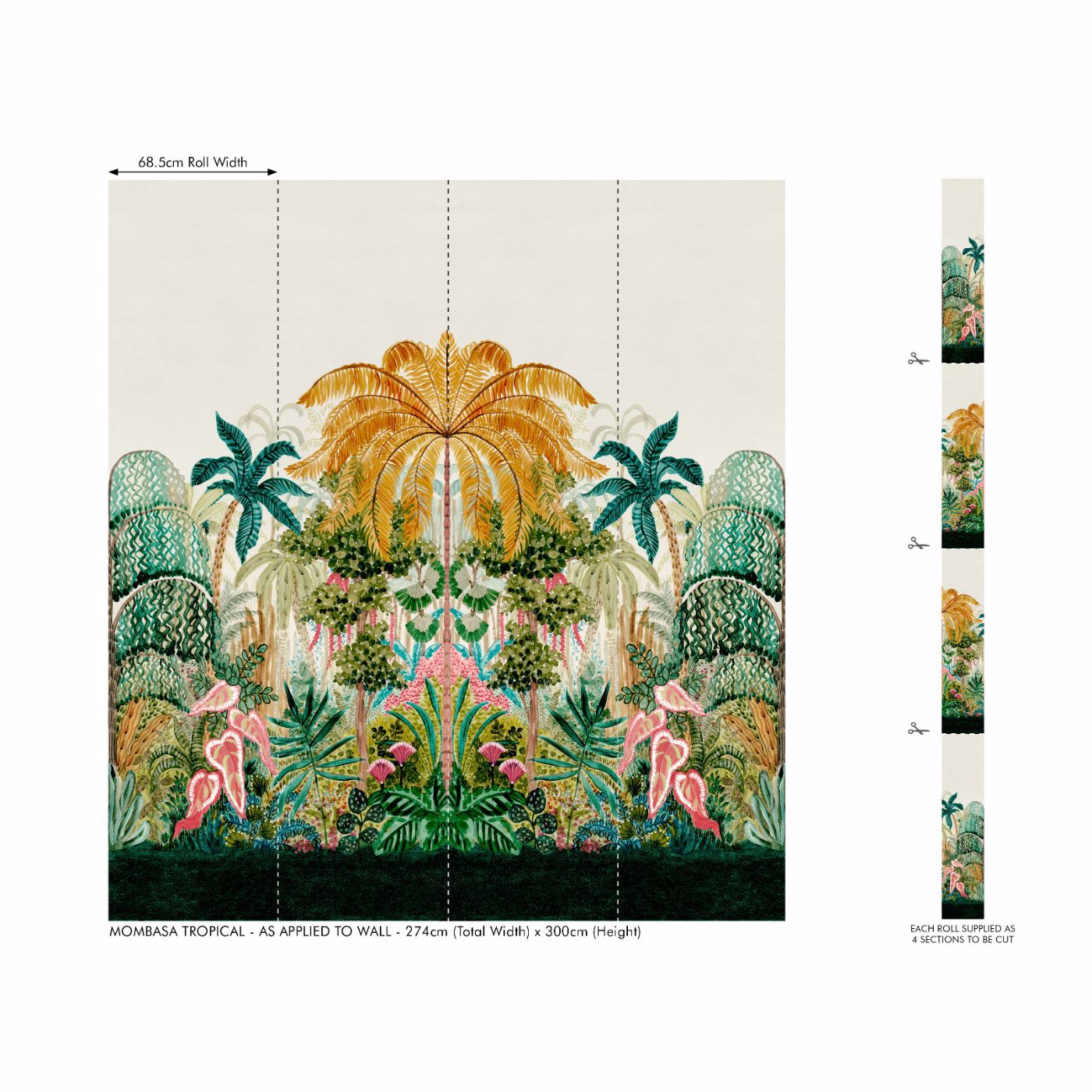 Mombasa - Tropical wallpaper | Clarke & Clarke X Breegan Jane ...