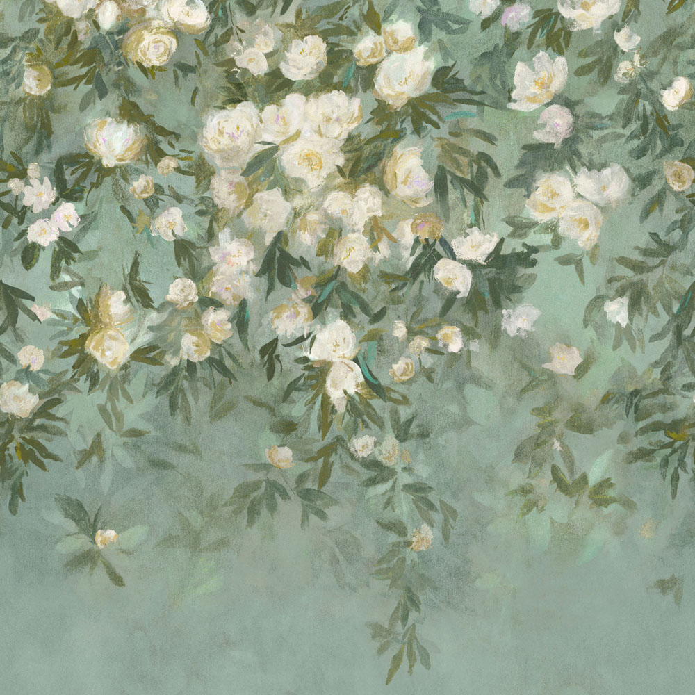 Ottavia Mural - Verdigris wallpaper | Ottavia Wallcoverings | Romo
