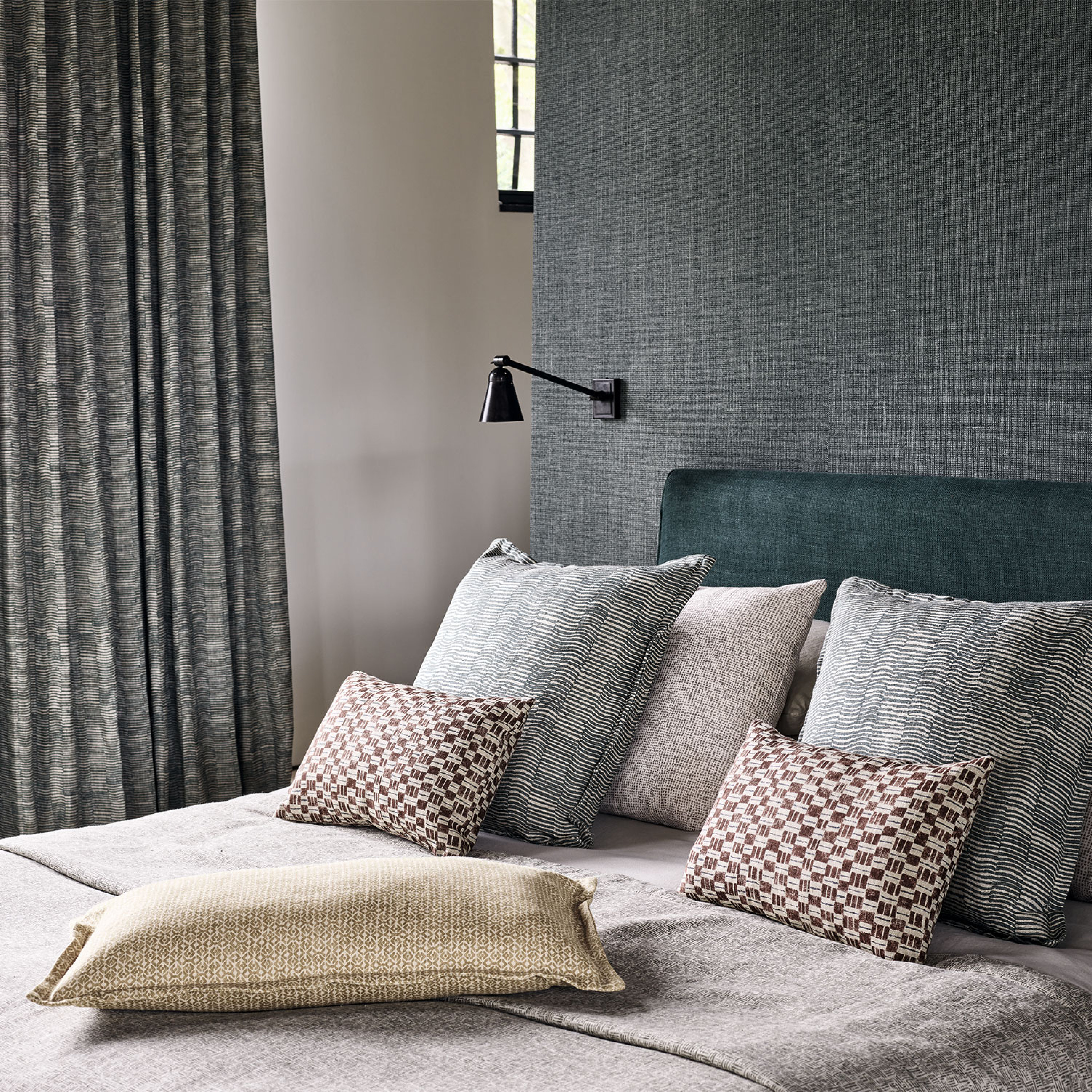 Woodcut - Atlantic fabric | Timeless Prints | Mark Alexander