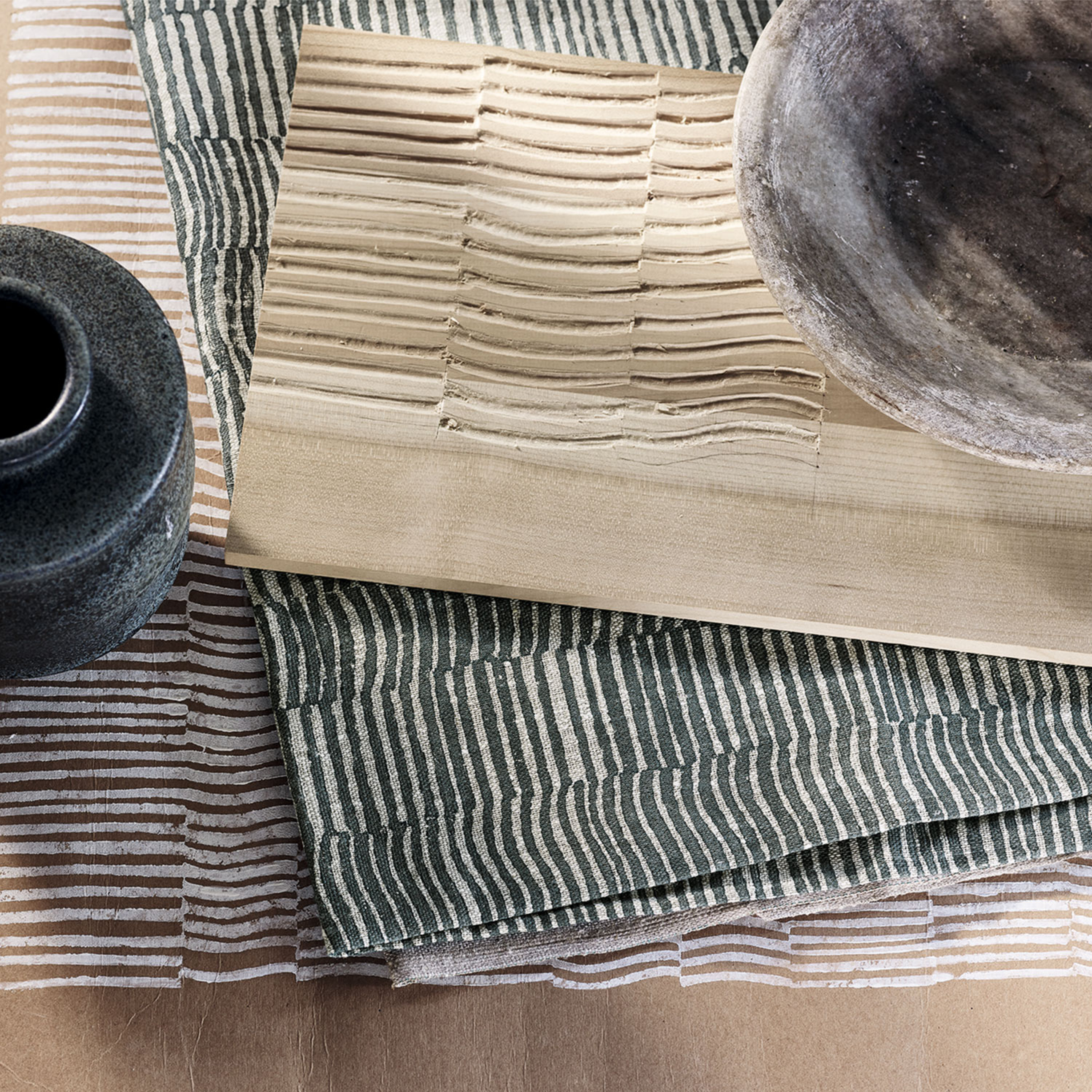 Woodcut - Atlantic fabric | Timeless Prints | Mark Alexander