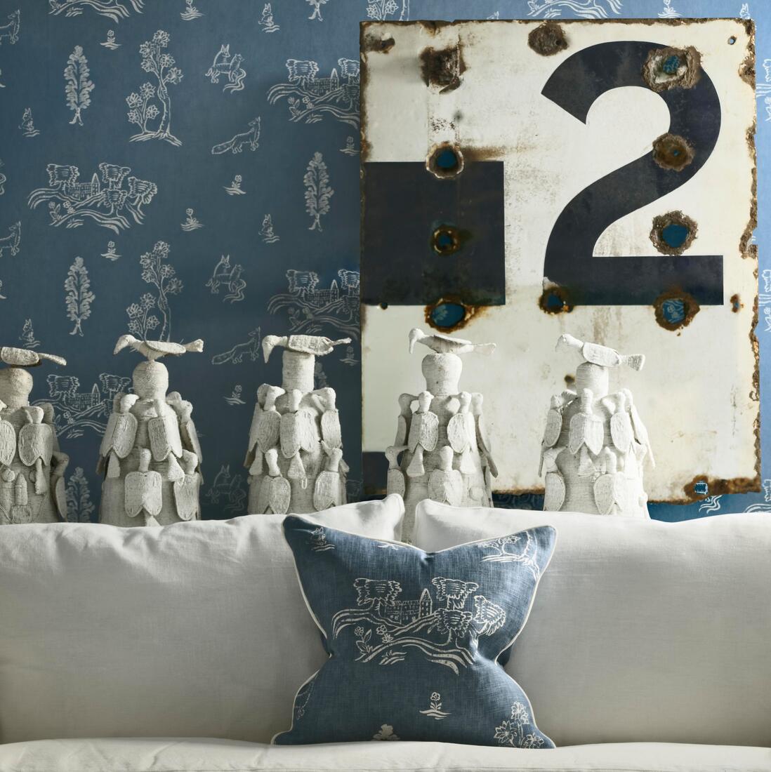 Wychwood - Happy Blue wallpaper | Kit Kemp | Andrew Martin