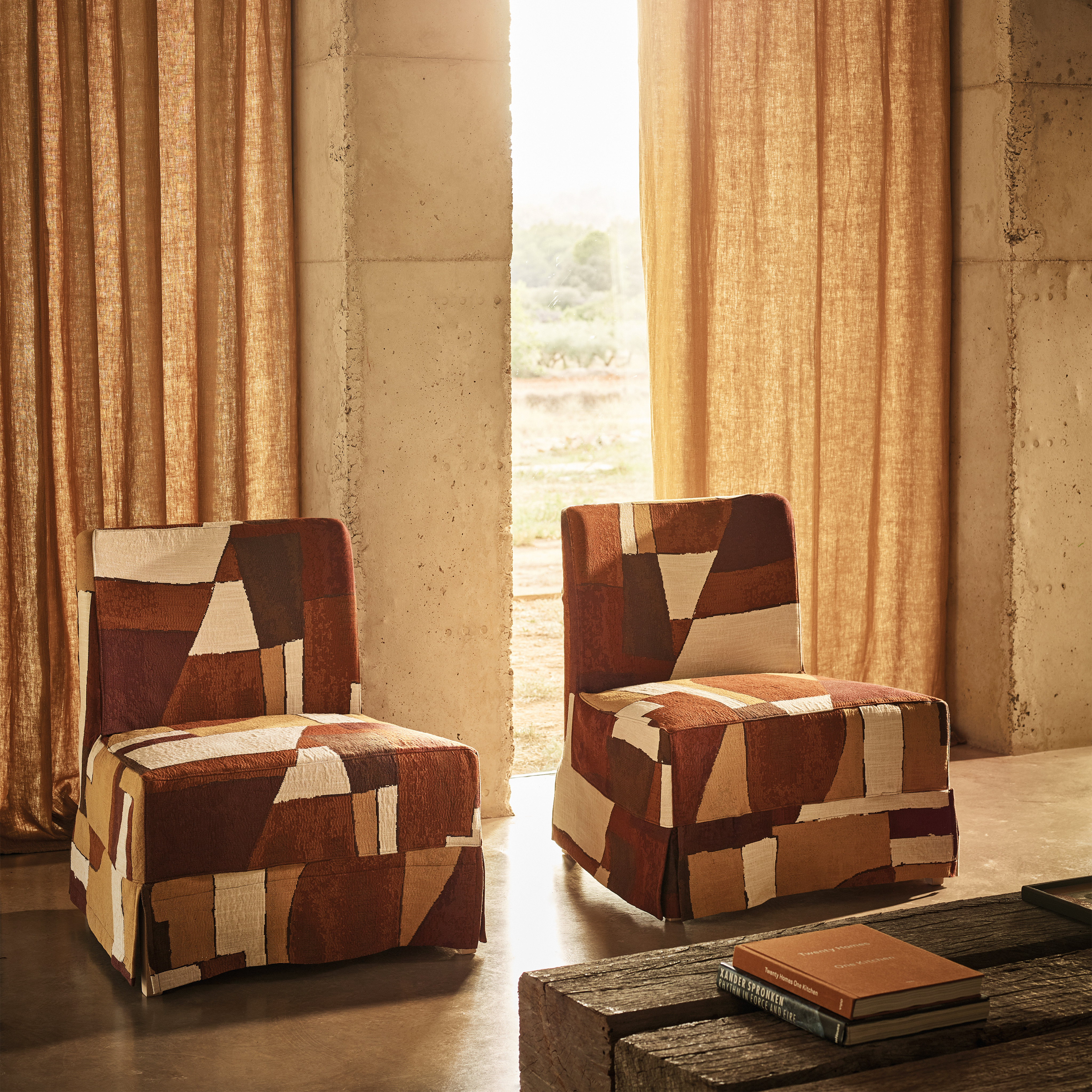Lasca - Old Gold fabric | Checkmate | Zinc Textiles