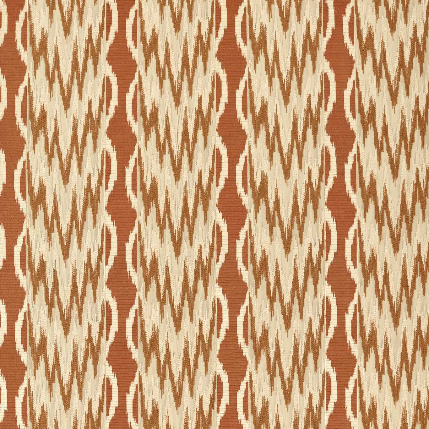 Embroidered Ikat Stripe - Amber fabric | Rare Textiles | Zoffany