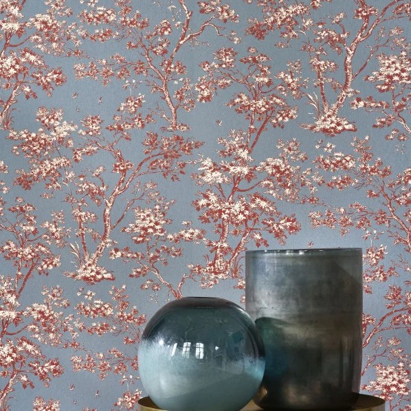 Arbre - Bleu Orage wallpaper | Les Belles Toiles De Jouy 2 | Casadeco