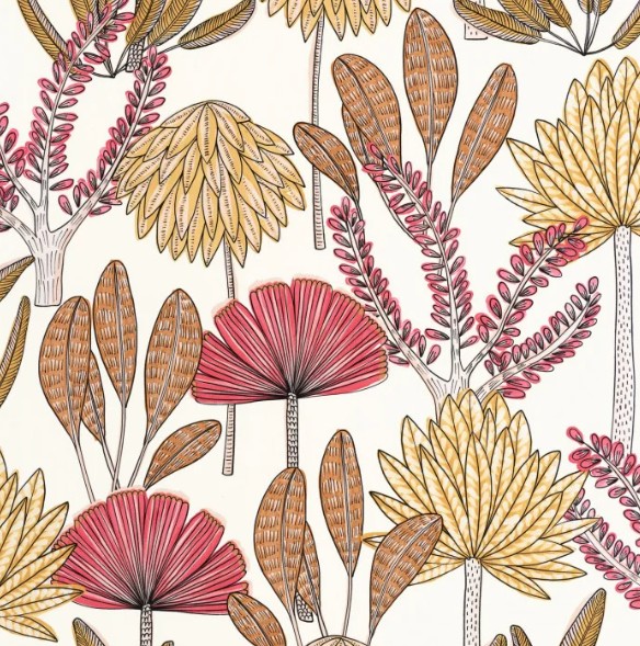 Bali - Rose Fuchia wallpaper | Wild | Caselio