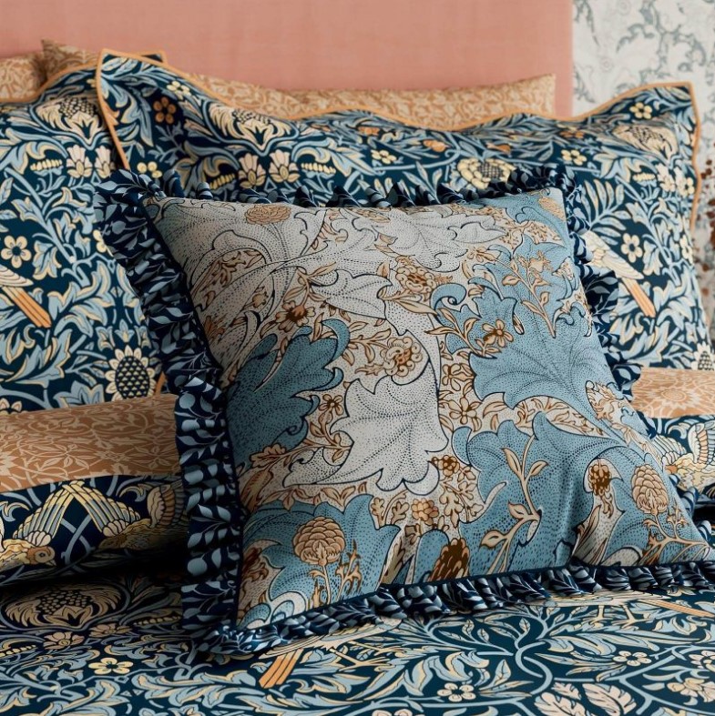 Webb’s Bird Blue - Cushion | Patterned & Embroidered Cushions