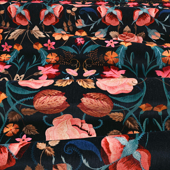 Bonita Velvet - Rosa fabric | Temperley London x Romo Fabric | Romo