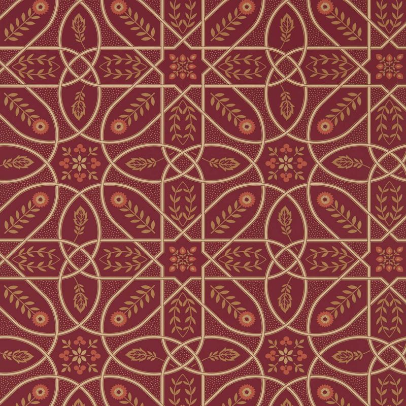 Brophy Trellis - Russet Gold wallpaper | Melsetter Wallpaper | Morris & Co