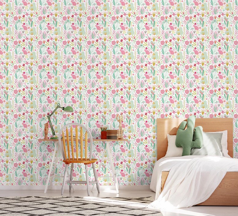 Bug Garden - Candy Apples wallpaper | Peekaboo | Hoopla Walls